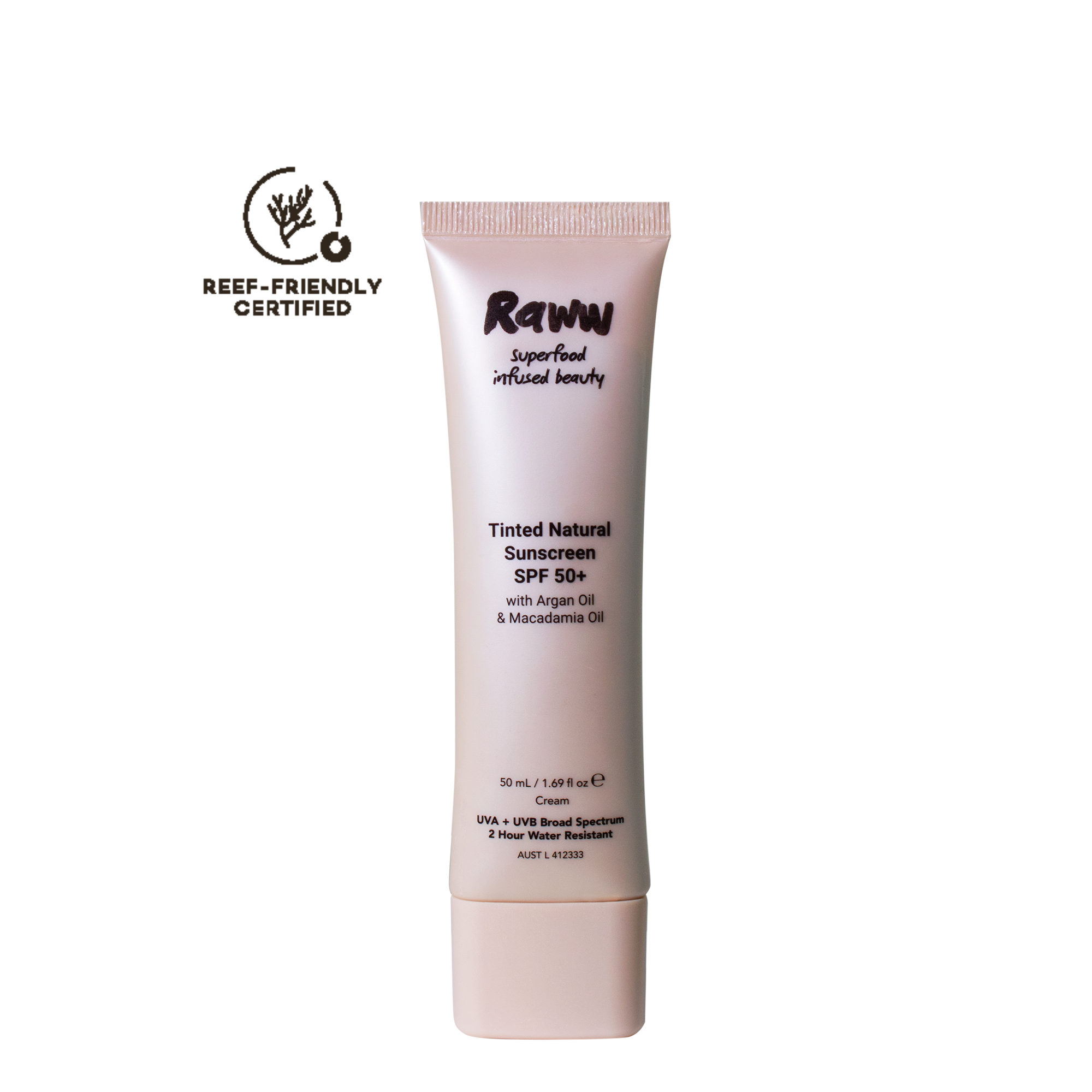 Tinted Natural Sunscreen SPF 50+ | RAWW Cosmetics